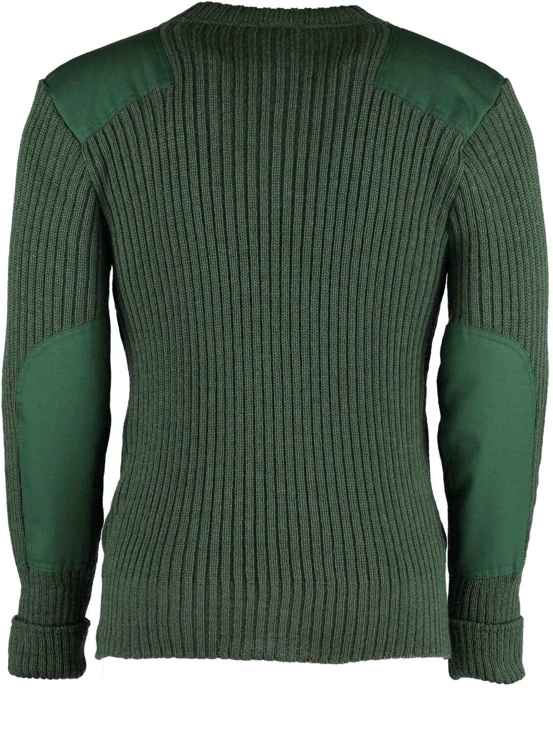 9024 - York Woolly Pully Crew Neck With Patches - Outdoor Knitwear