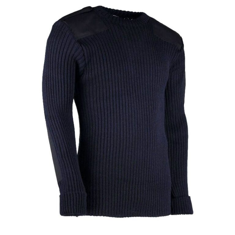 9048 - York Woolly Pully Crew Neck , Patches, Epps & Pen Pocket ...