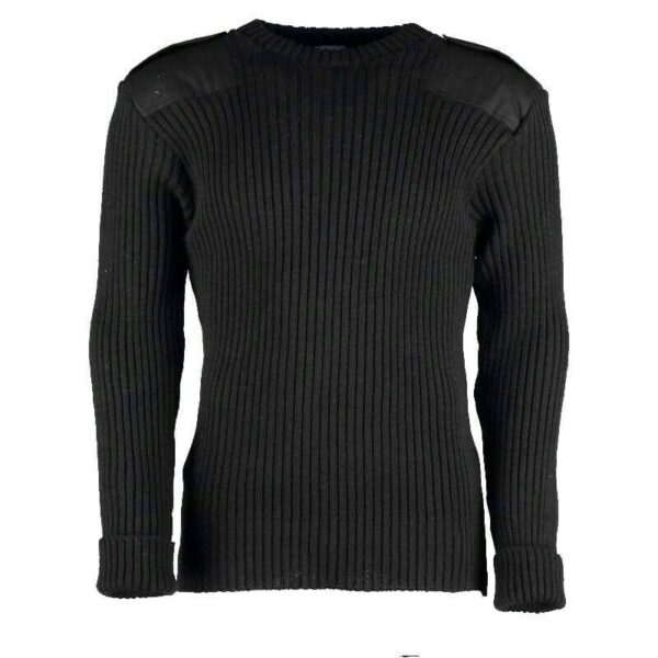 9025 - York Woolly Pully Crew Neck With Patches & Epaulettes - Outdoor ...