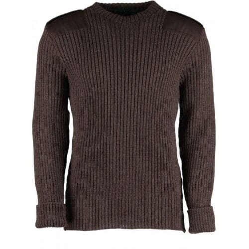 9025 - York Woolly Pully Crew Neck With Patches & Epaulettes - Outdoor ...